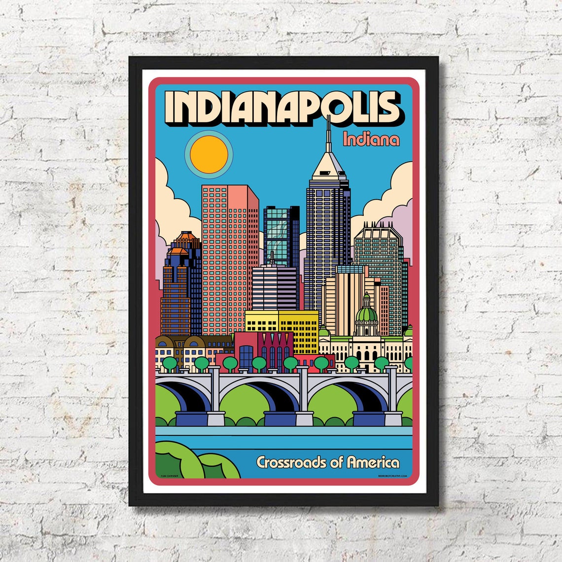 Indianapolis Poster Indianapolis Wall Art Indianapolis | Etsy