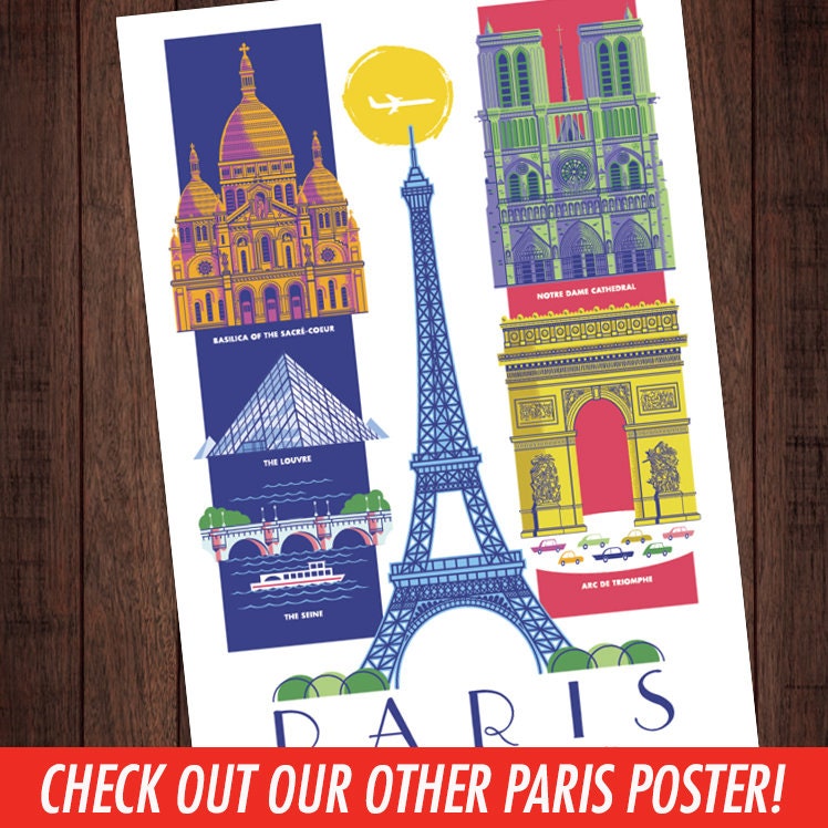 Paris Poster Paris Wall Art Paris Art Print France Poster | Etsy