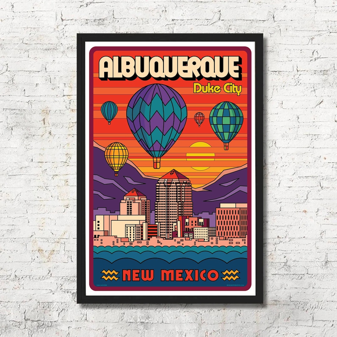 Albuquerque, Albuquerque Poster, Albuquerque Wall Art, Phoenix Art ...