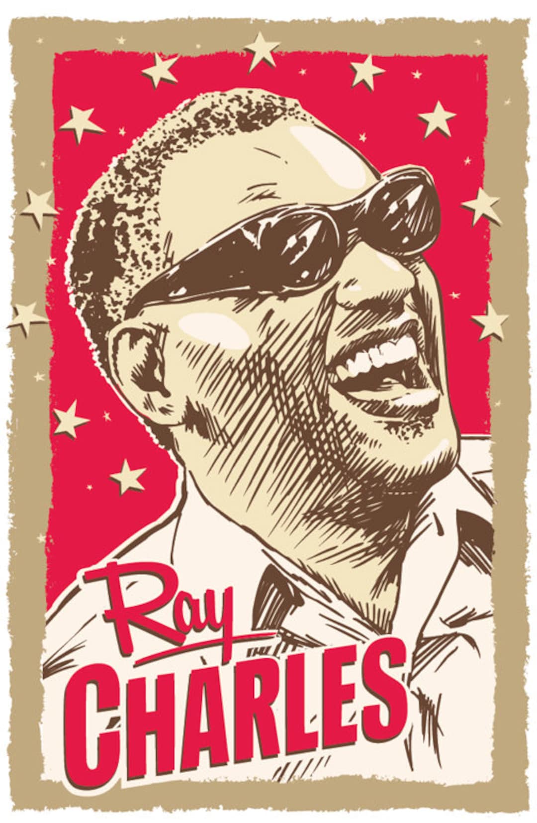 Ray Charles, Ray Charles Poster, Ray Charles Wall Art, Ray Charles Art ...