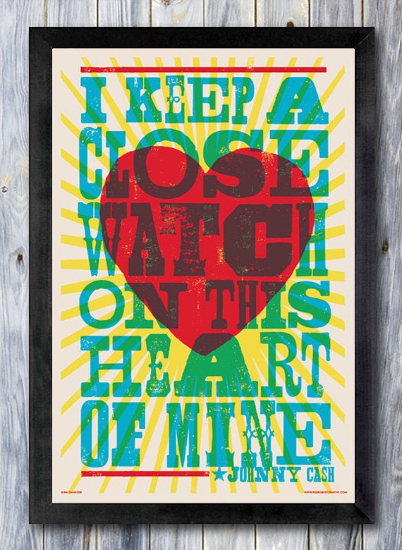 Johnny Cash Walk The Line Poster