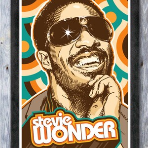 13 X 19 Stevie Wonder, Stevie Wonder Poster, Stevie Wonder Wall Art ...