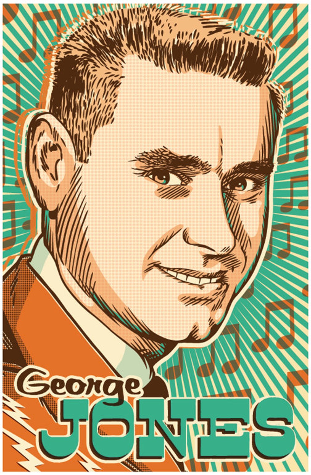 13 X 19 George Jones, George Jones Poster, George Jones Wall Art ...