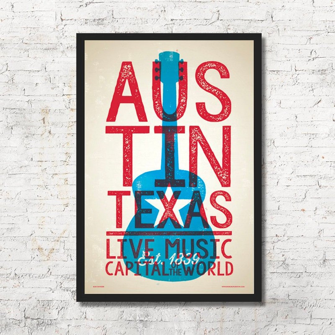 Austin Poster, Austin Wall Art, Austin Art Print, Austin Print, Poster ...