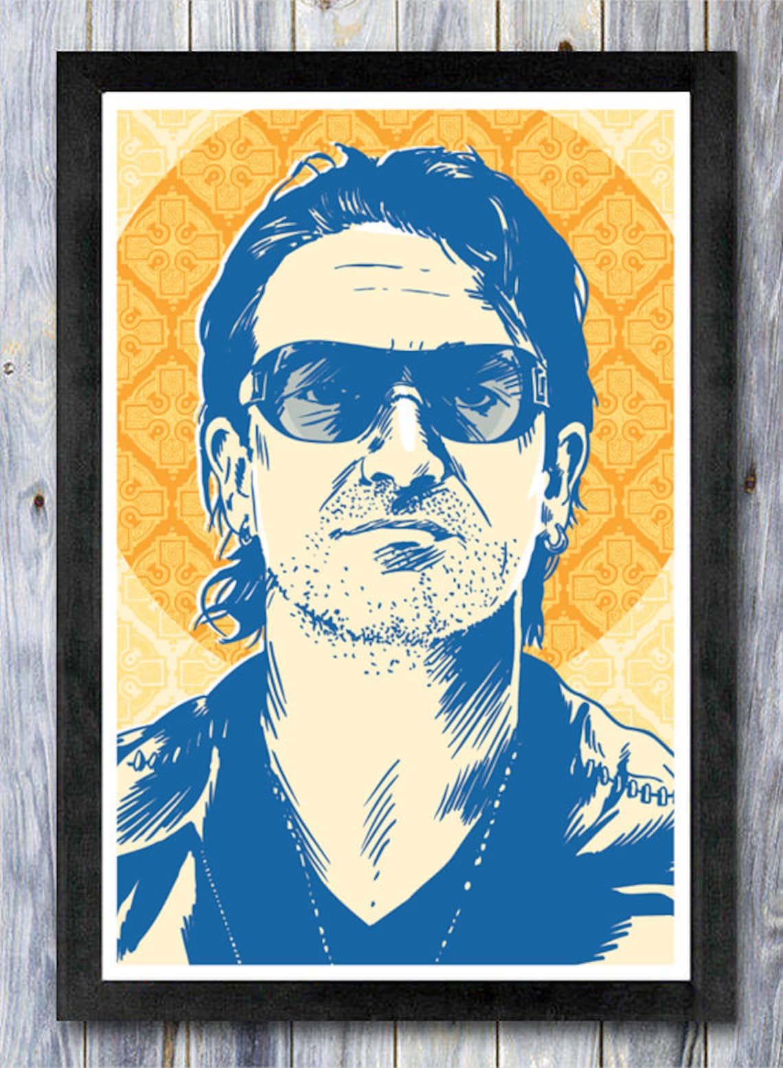 Bono U2 Bono Bono Poster Bono Wall Art Bono Art Print | Etsy