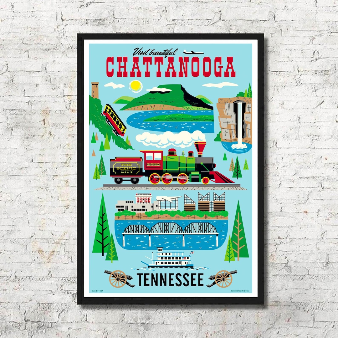 Chattanooga Poster, Chattanooga Wall Art, Chattanooga Print ...