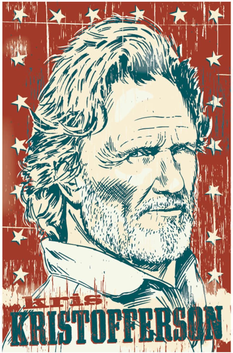 Kris Kristofferson Poster Kris Kristofferson Wall Art Kris - Etsy Canada