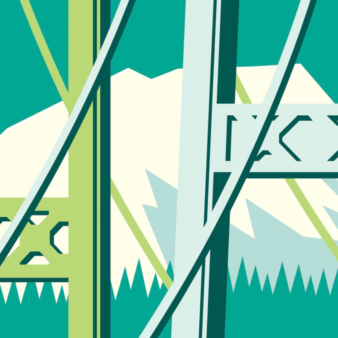 Tacoma Narrows Bridges Tacoma Poster Tacoma Wall Art Tacoma | Etsy