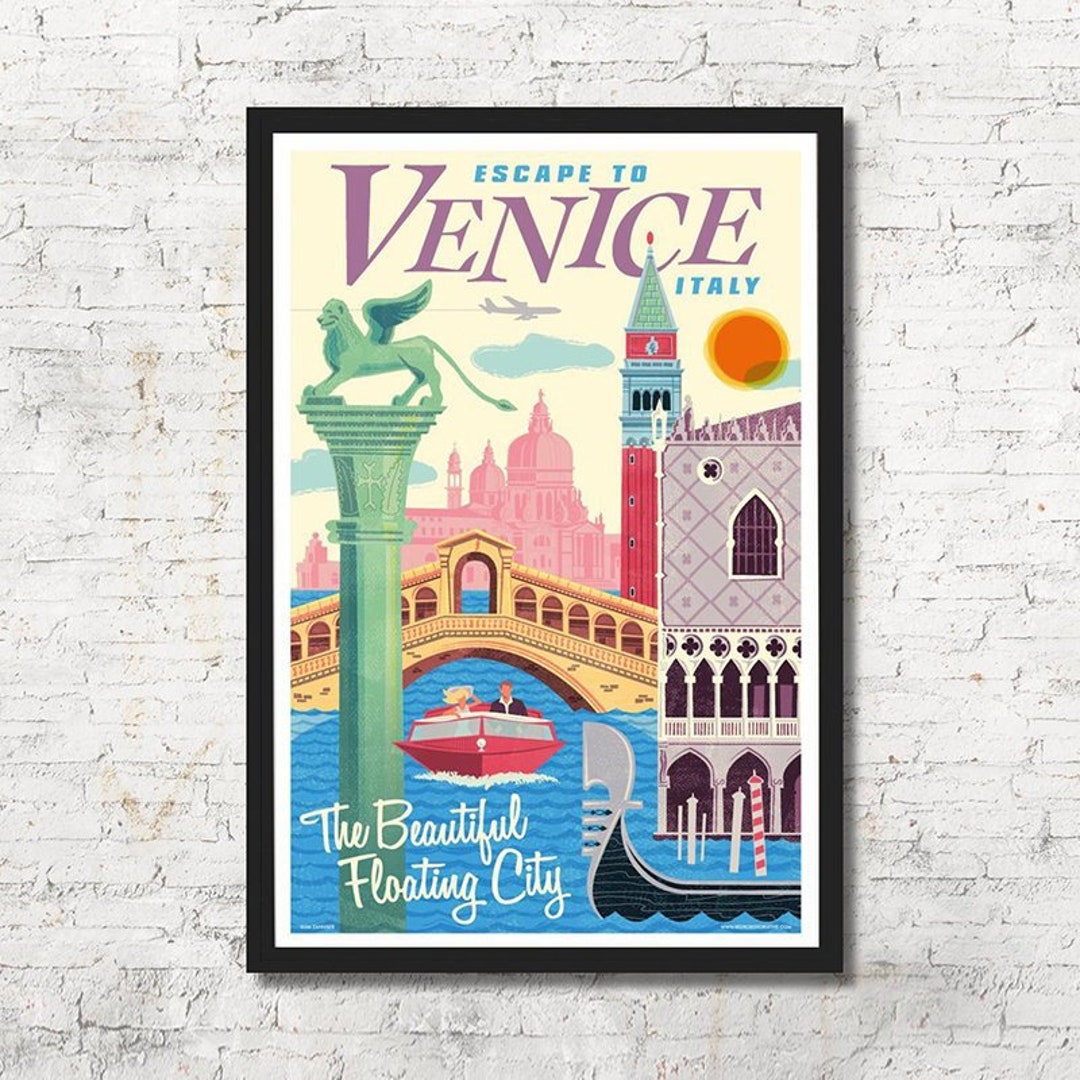 Venice Poster, Venice Wall Art, Venice Art Print, Poster, Venice Print ...