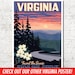 Virginia Poster Virginia Wall Art Virginia Print Virginia - Etsy