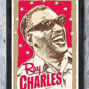 Ray Charles, Ray Charles Poster, Ray Charles Wall Art, Ray Charles Art ...