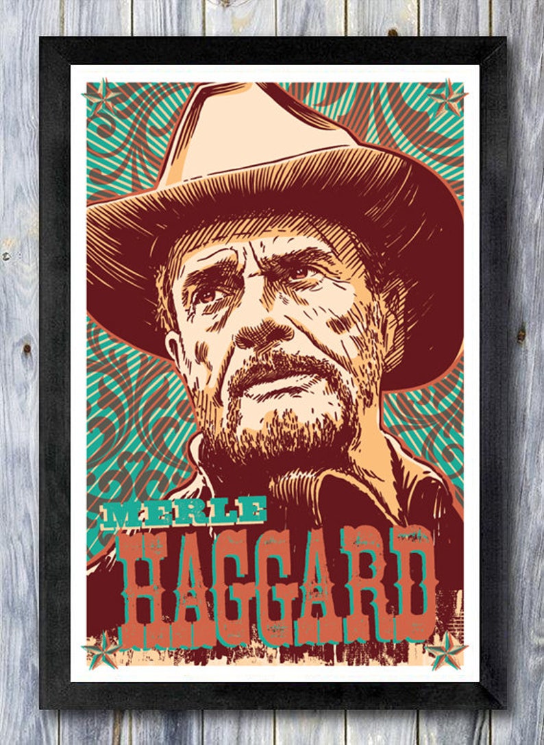 Merle Haggard Pop Art Portrait Print, Outlaw of Country, 13 X 19 - Etsy