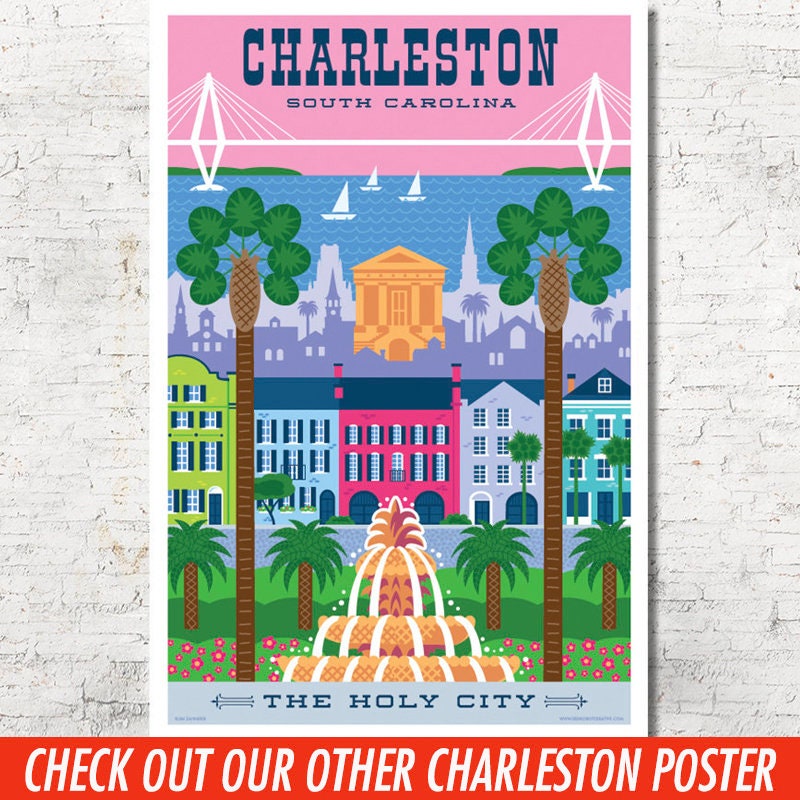 Charleston Poster Charleston Wall Art Charleston Art Print - Etsy