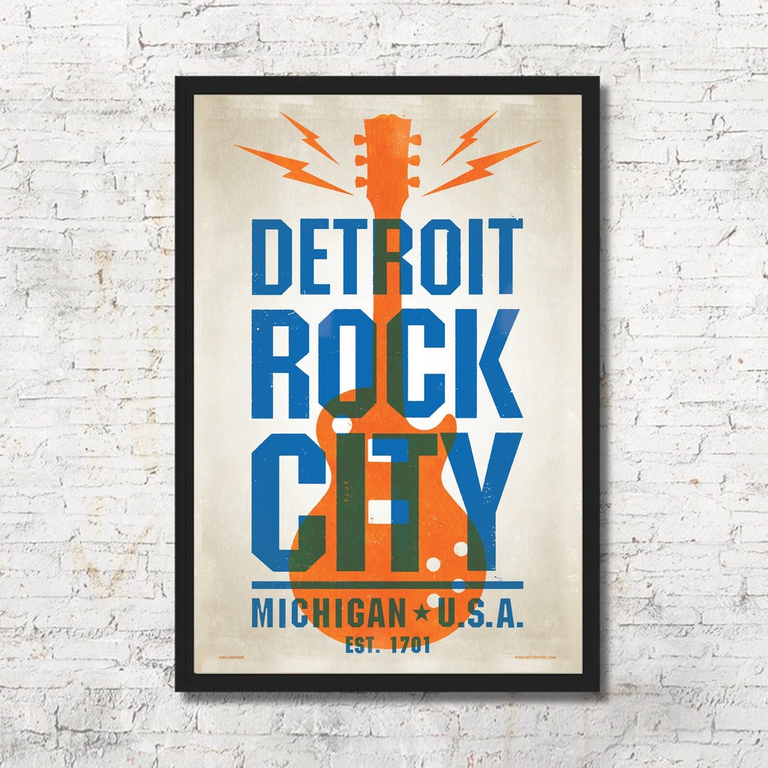 Detroit Poster, Detroit Wall Art, Detroit Print, Detroit Art Print ...