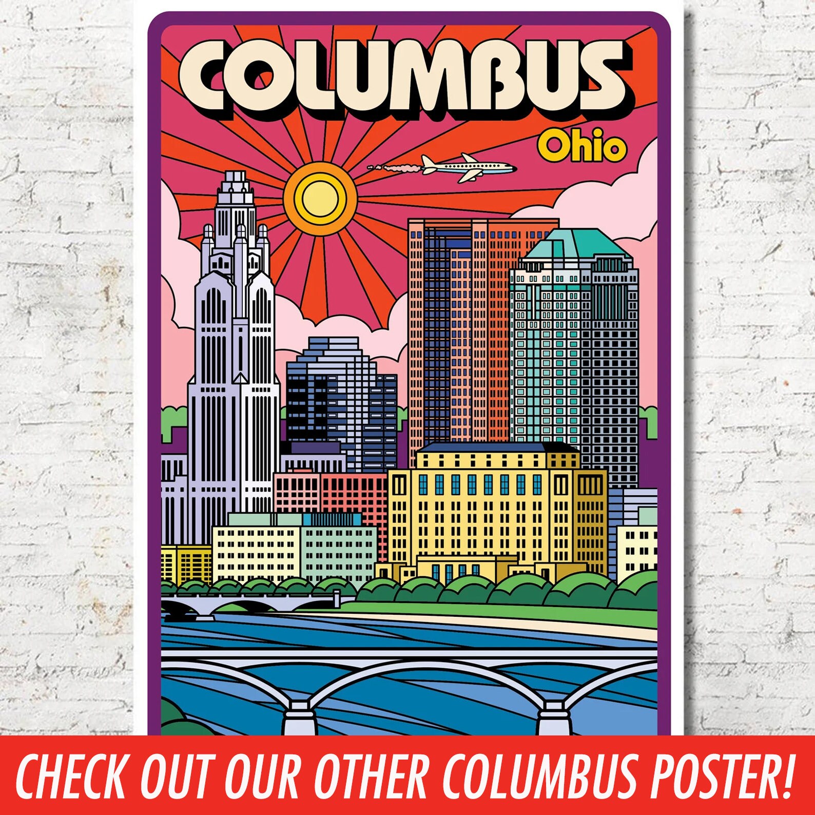 Columbus Poster Columbus Wall Art Columbus Art Print - Etsy