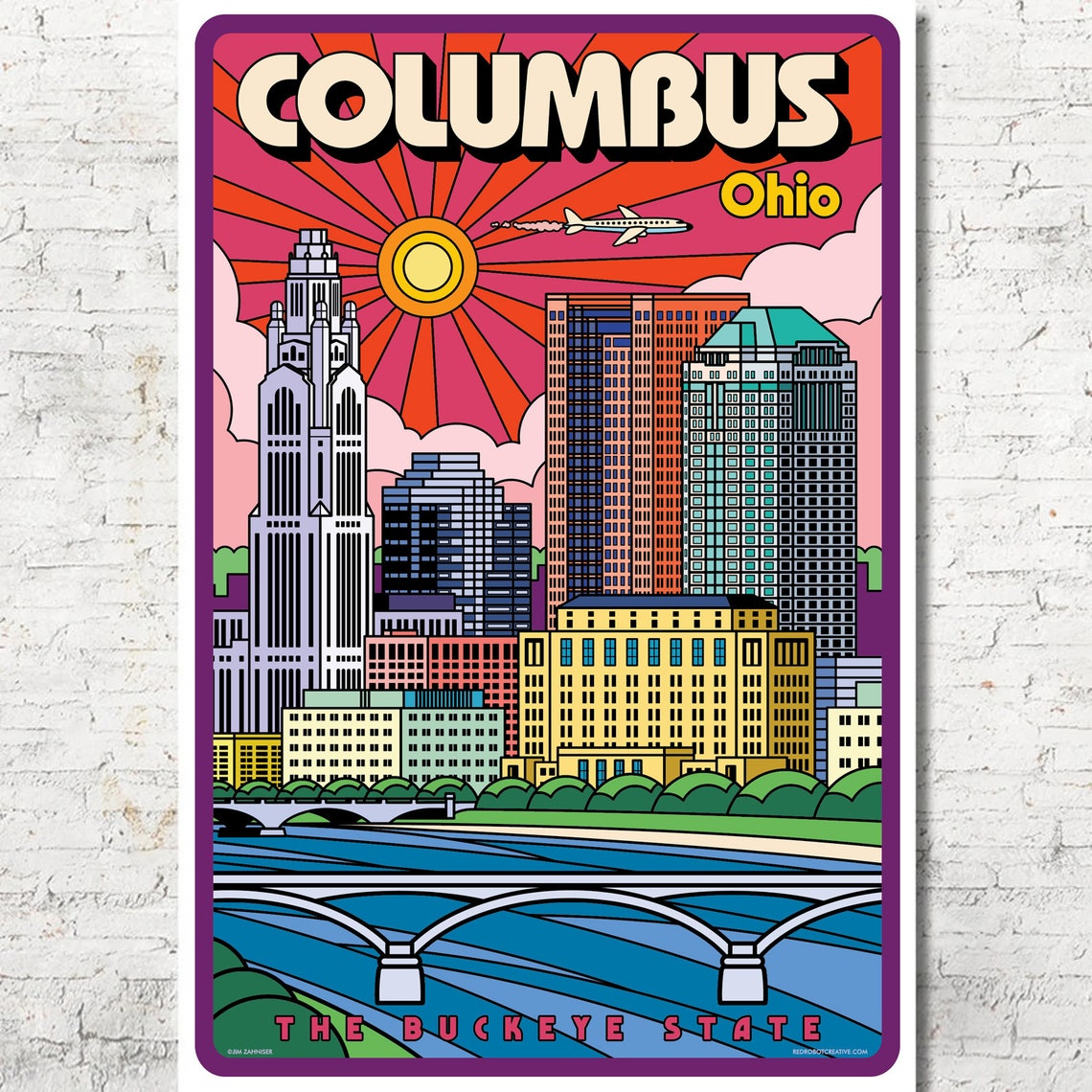 Columbus Poster Columbus Wall Art Columbus Art Print - Etsy