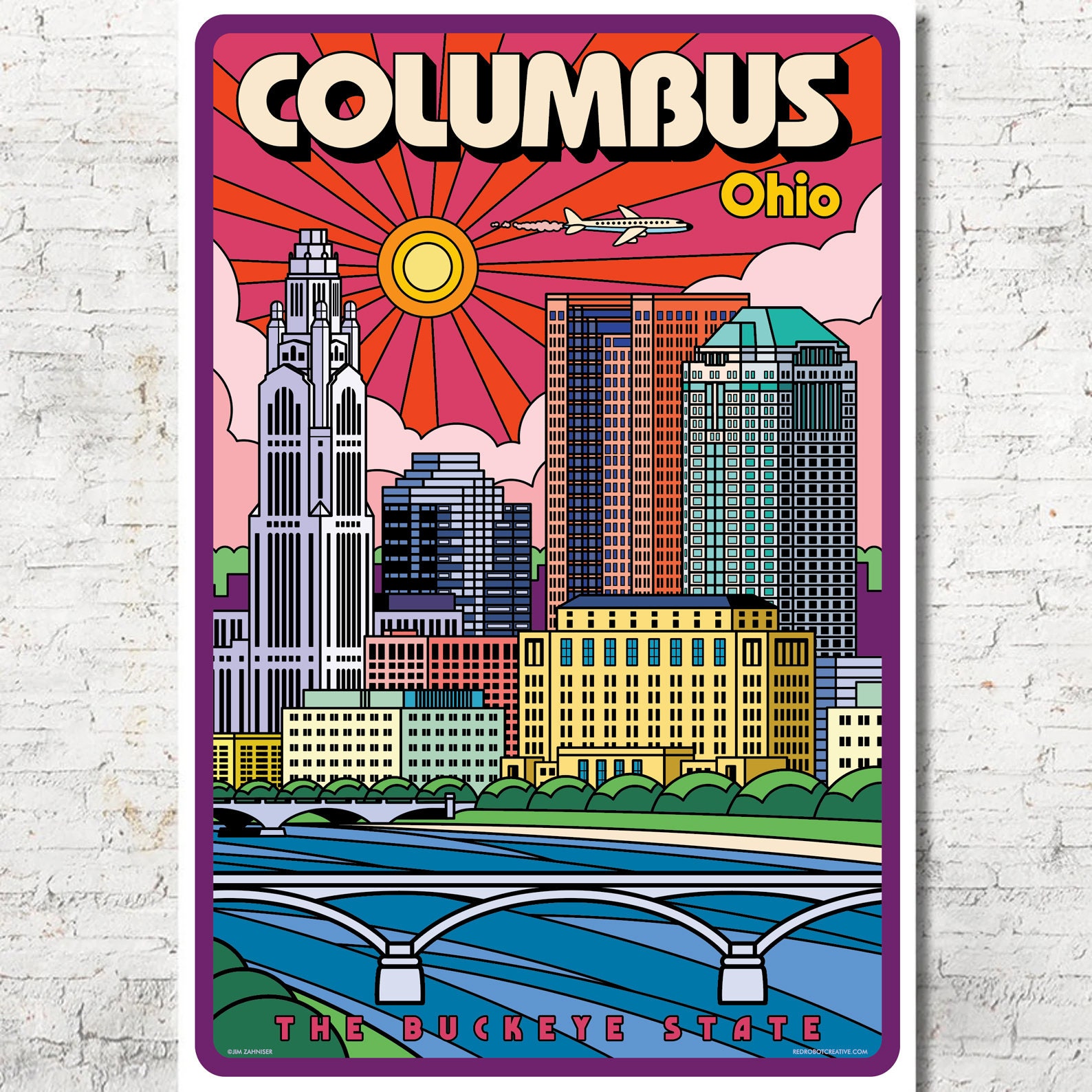 Columbus Poster Columbus Wall Art Columbus Art Print - Etsy