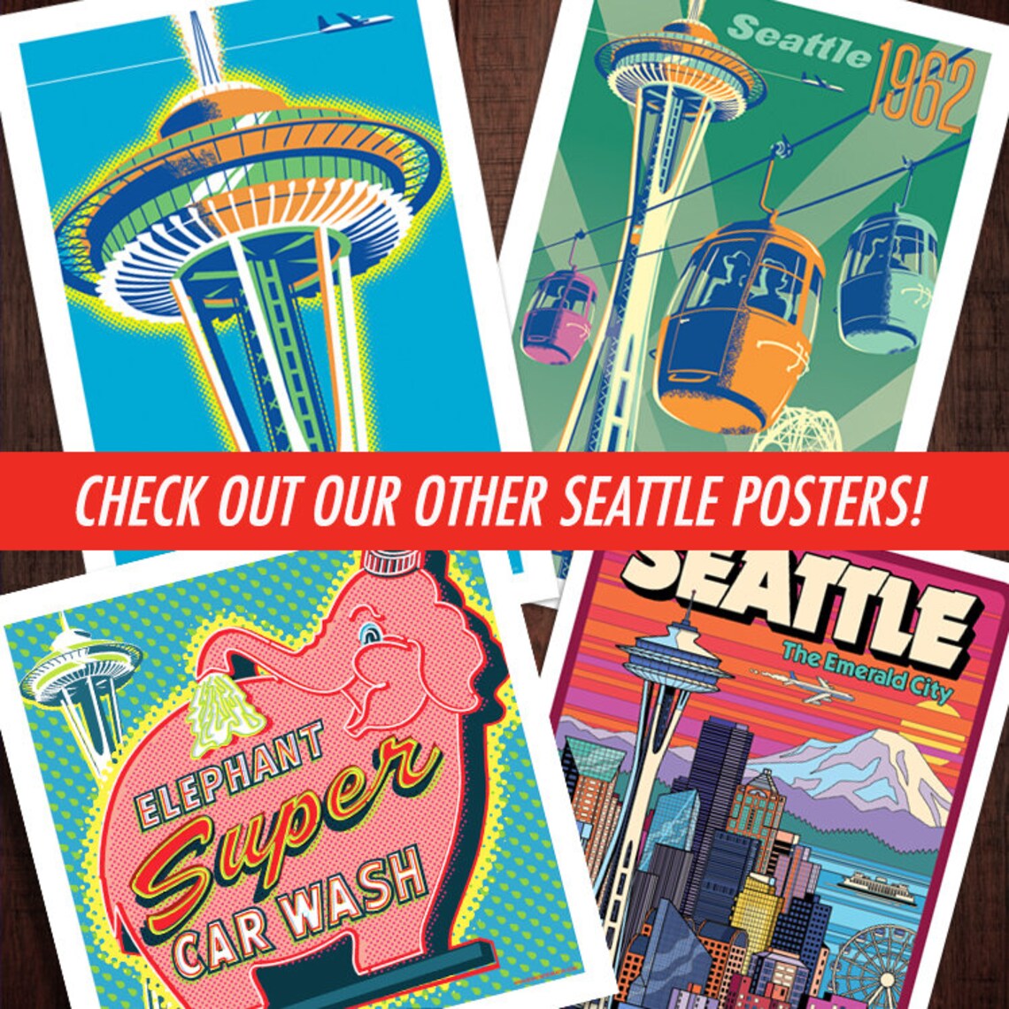 Seattle Seattle Poster Seattle Wall Art Seattle Art Print - Etsy