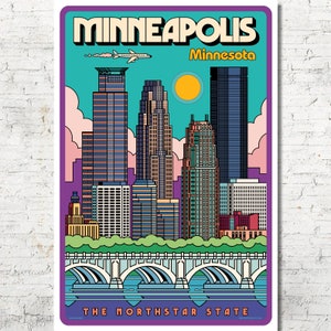 Minneapolis Poster, Minneapolis Wall Art, Minneapolis Print ...