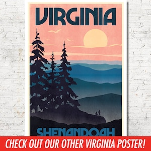 Virginia Poster, Virginia Wall Art, Virginia Print, Virginia Art Print ...
