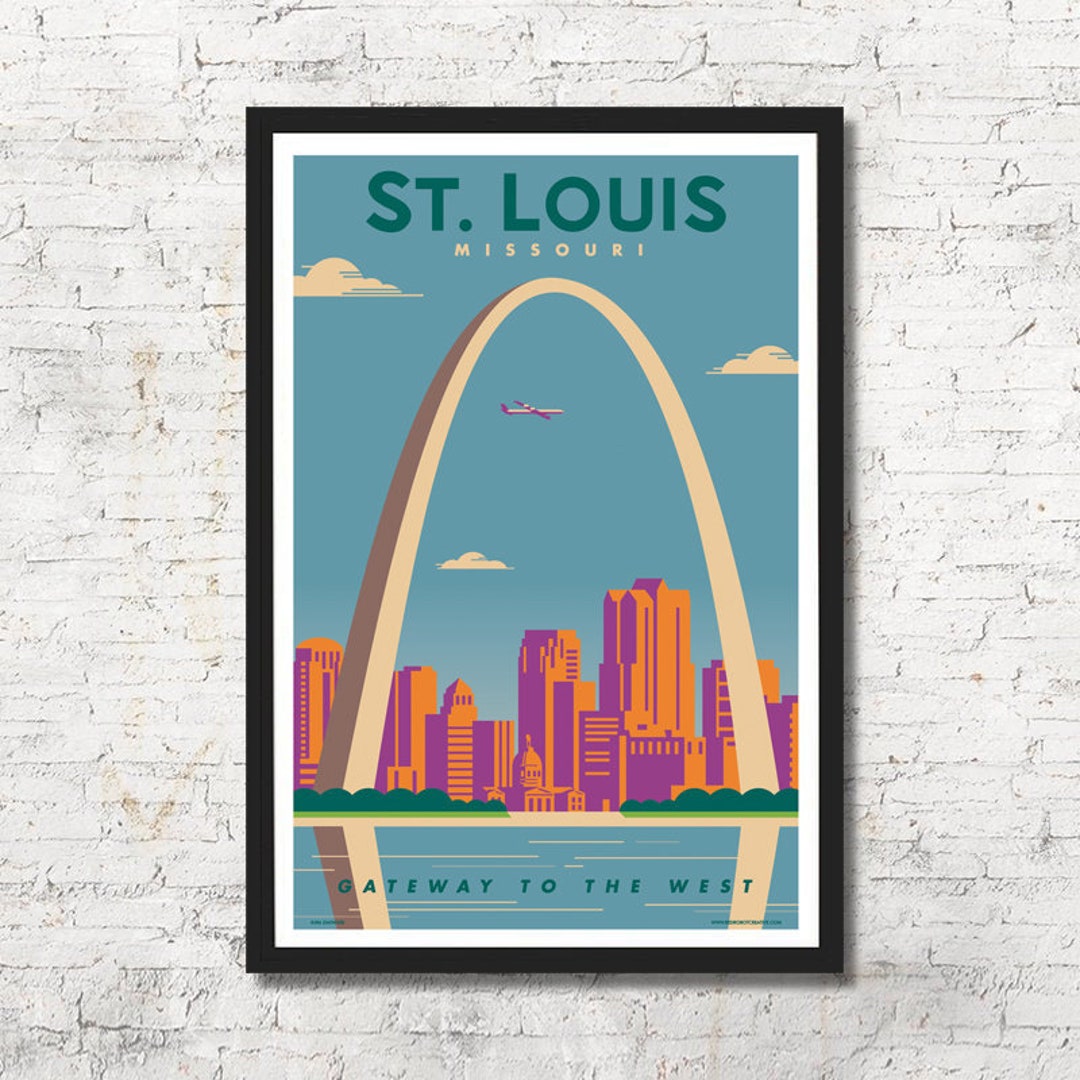 St. Louis, St. Louis Poster, St. Louis Wall Art, St. Louis Art Print ...