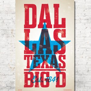 Dallas Poster, Dallas Wall Art, Dallas Art Print, Dallas Print, Dallas ...