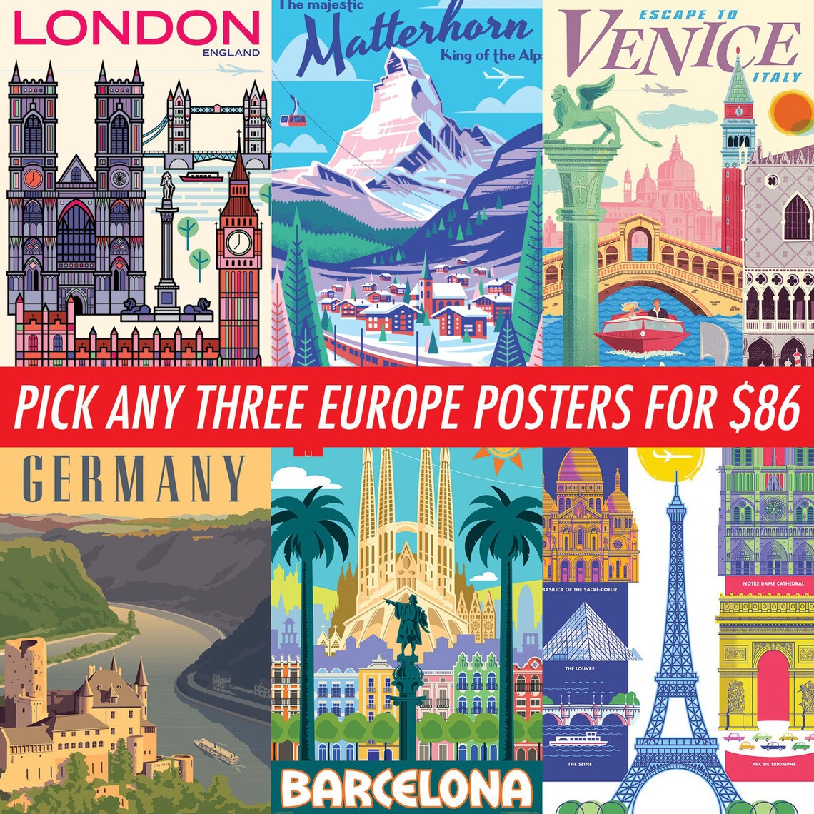 Paris Poster Paris Wall Art Paris Art Print France Poster - Etsy