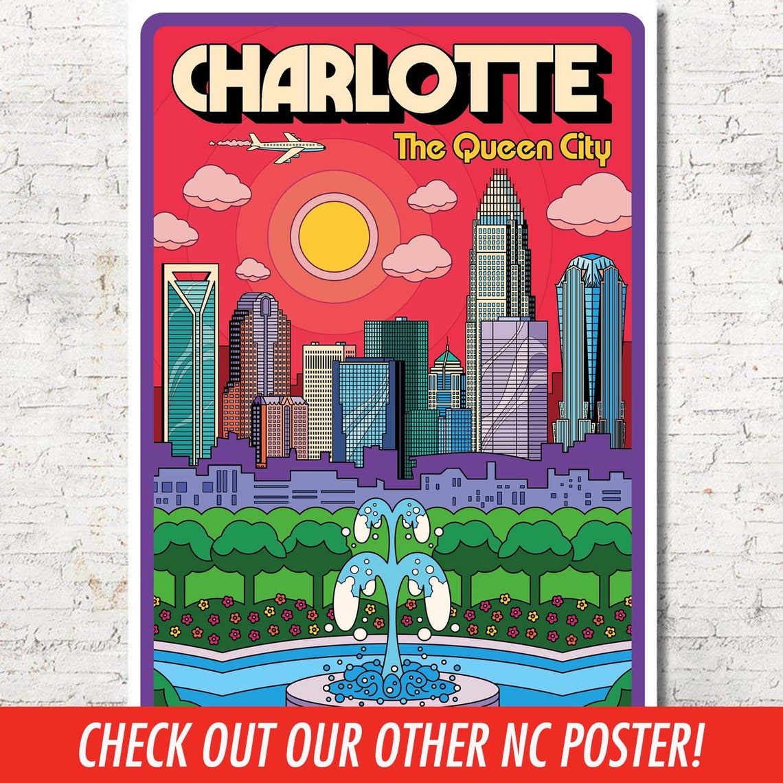 North Carolina Poster North Carolina Wall Art North Carolina | Etsy