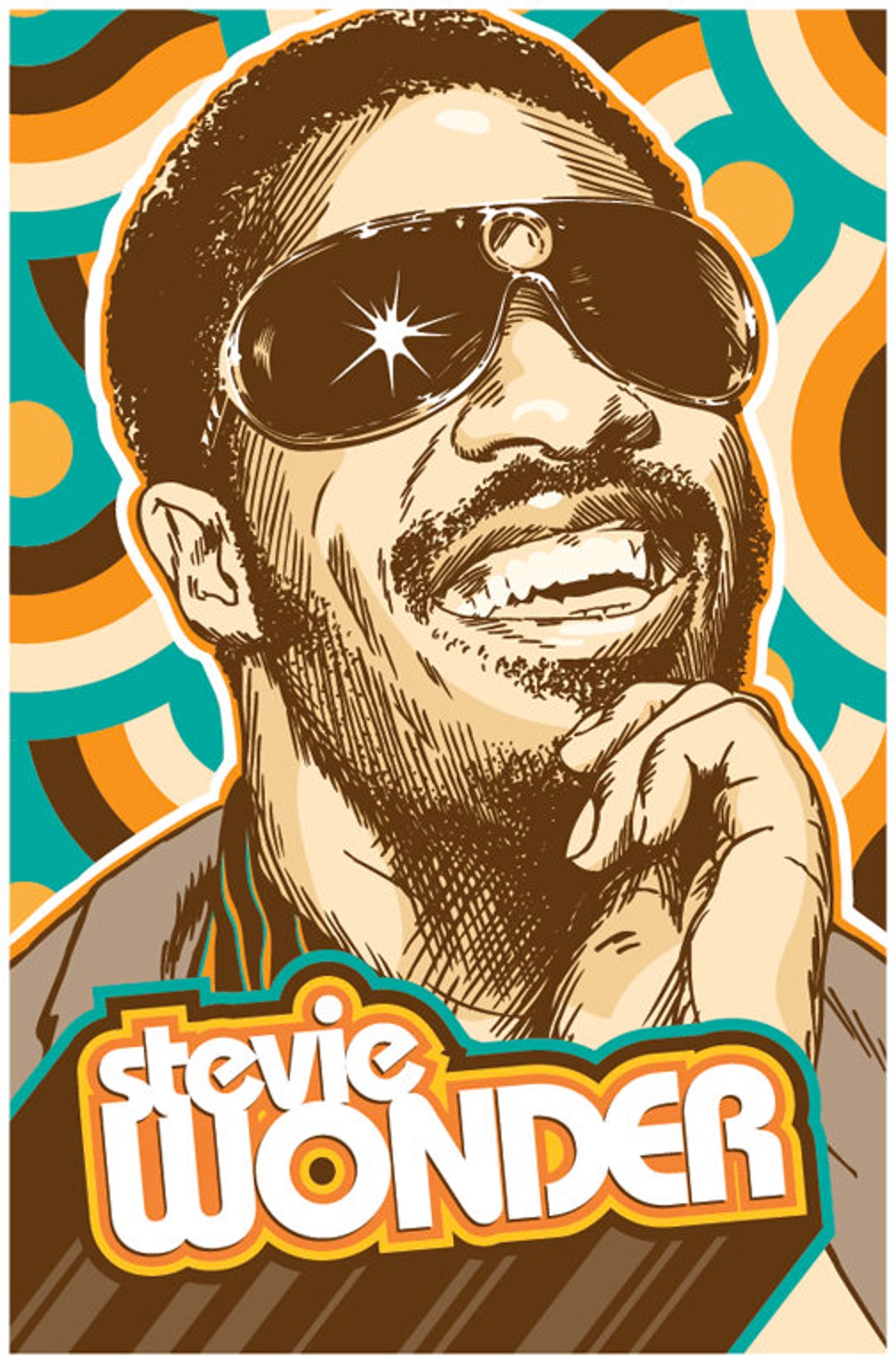 13 X 19 Stevie Wonder, Stevie Wonder Poster, Stevie Wonder Wall Art ...