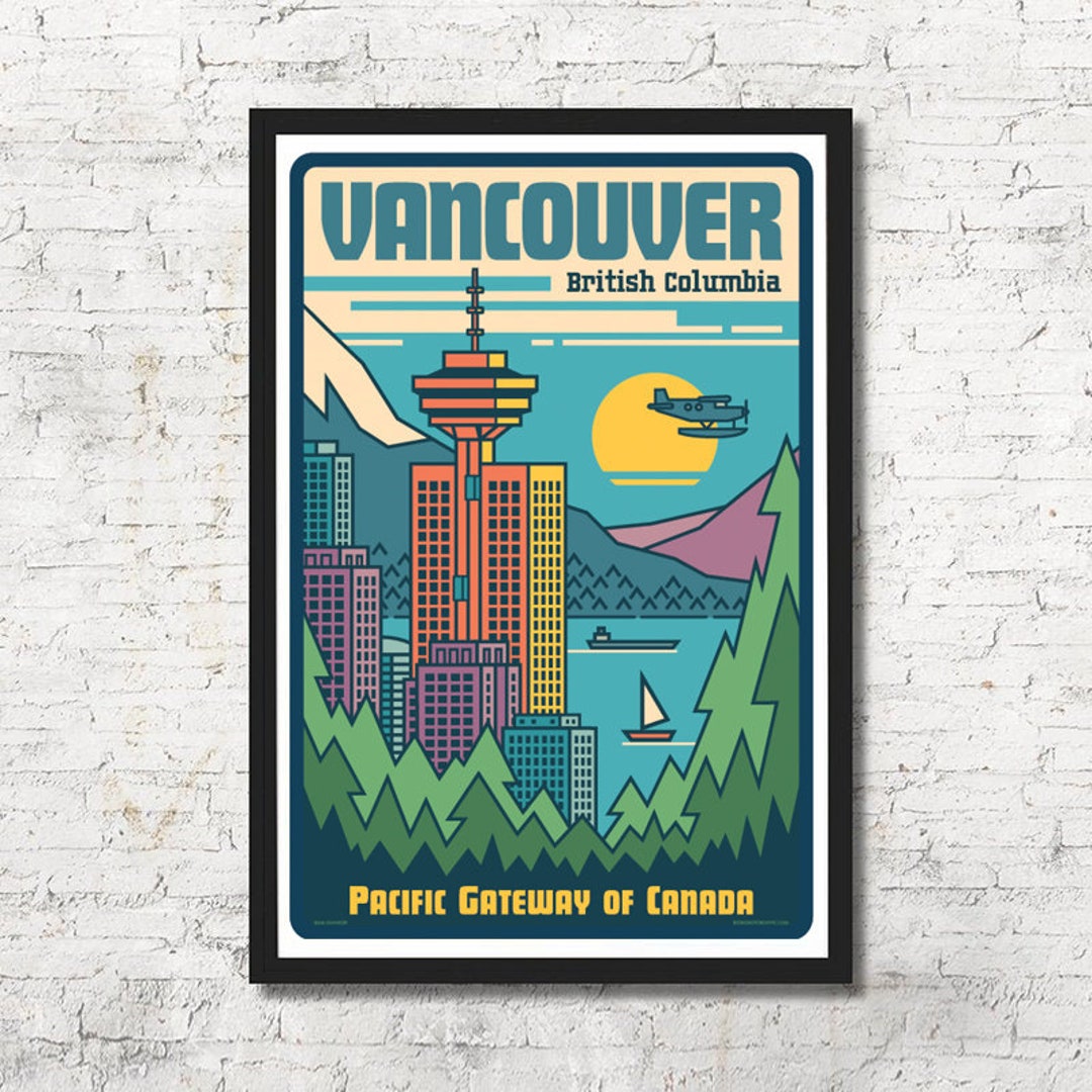 Vancouver, Vancouver Poster, Vancouver Wall Art, Vancouver Skyline ...