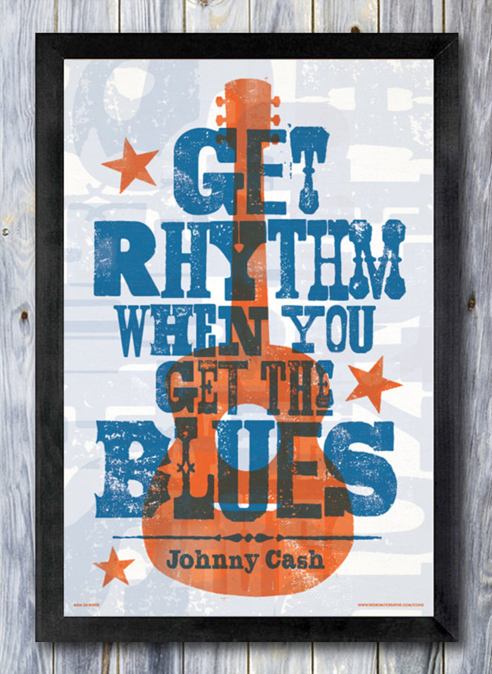 Get Rhythm Johnny Cash poster Johnny Cash wall art Johnny | Etsy