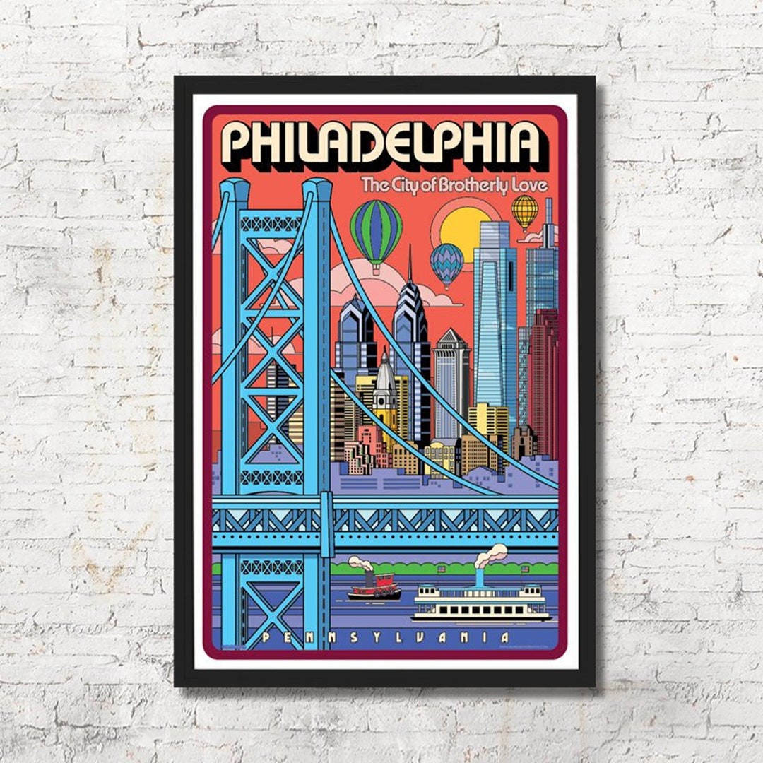 Philadelphia Poster, Philadelphia Wall Art, Philadelphia Art Print ...