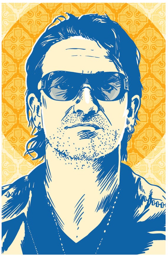 Bono U2 Bono Bono Poster Bono Wall Art Bono Art Print | Etsy