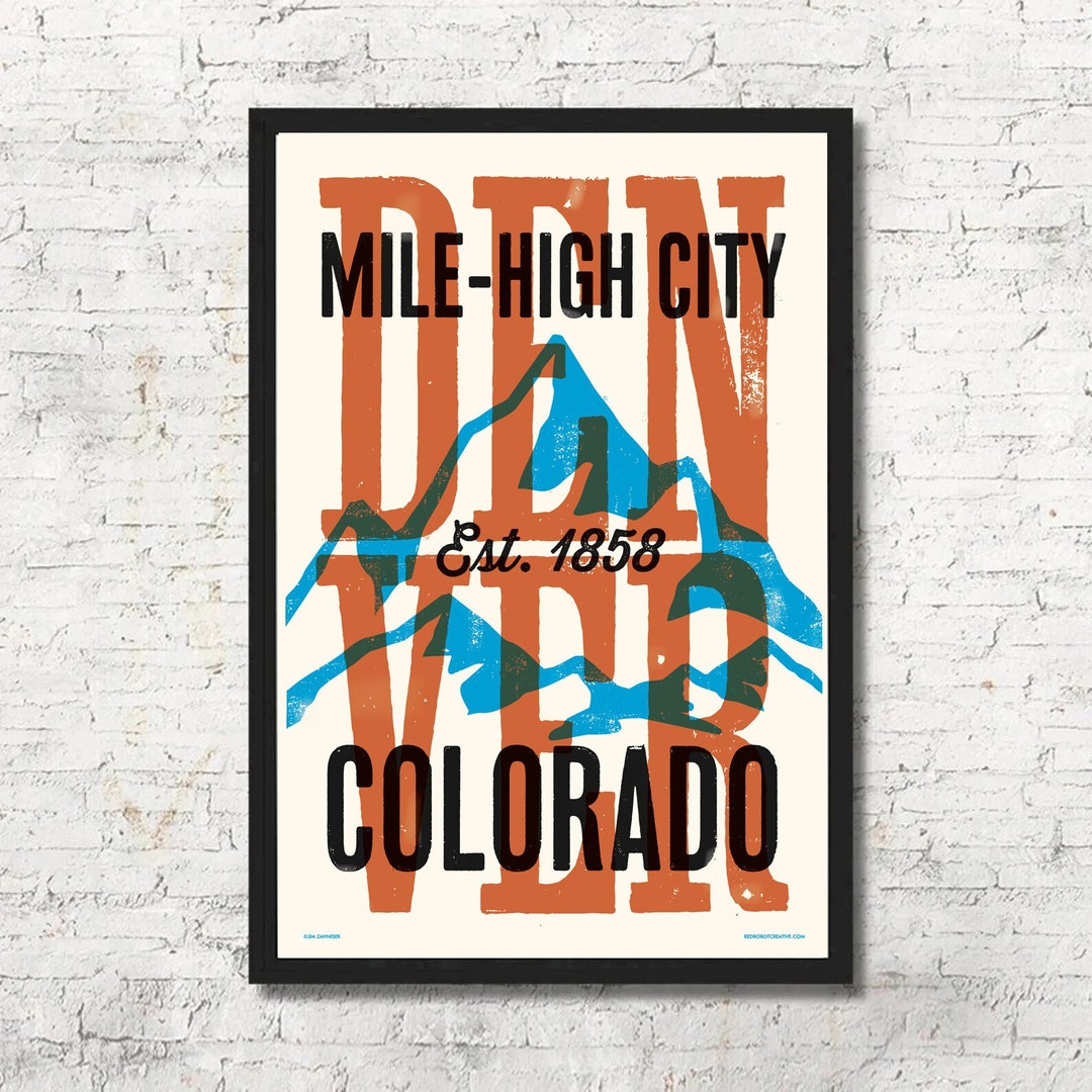 Denver, Denver Poster, Denver Wall Art, Denver Art Print, Denver ...