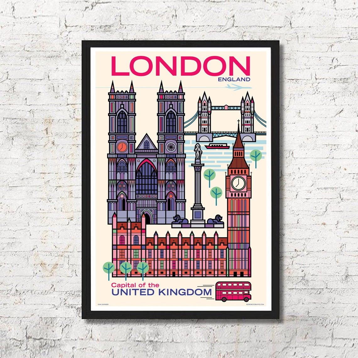 London poster London wall art London art print Poster | Etsy