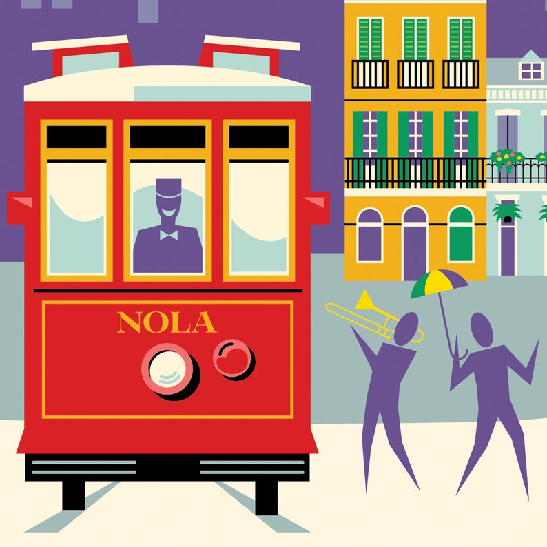 New Orleans Poster New Orleans Wall Art New Orleans Art - Etsy