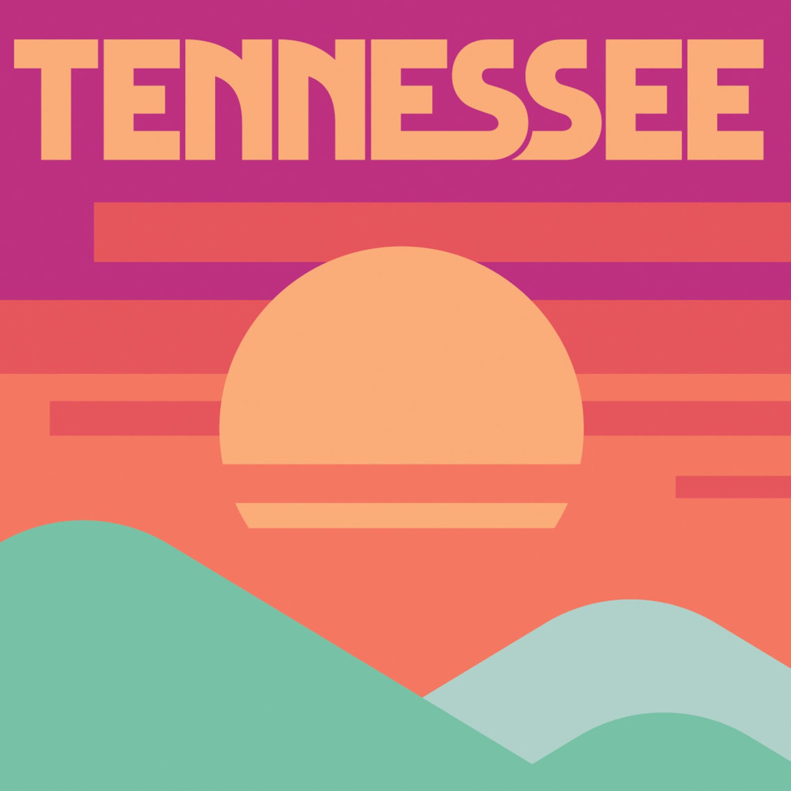 Tennessee Poster Tennessee Wall Art Tennessee Print | Etsy