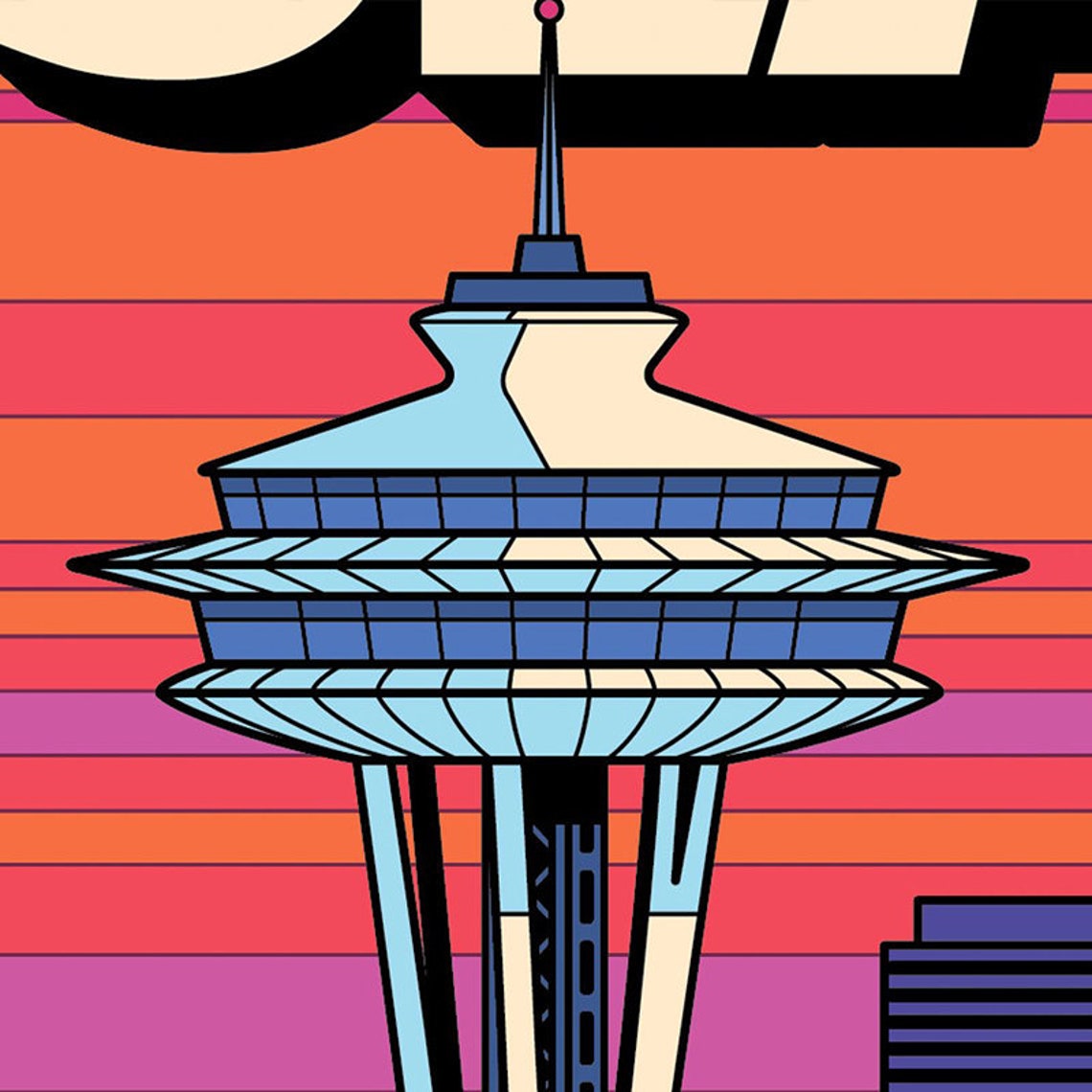 Seattle Seattle Poster Seattle Wall Art Seattle Art Print - Etsy