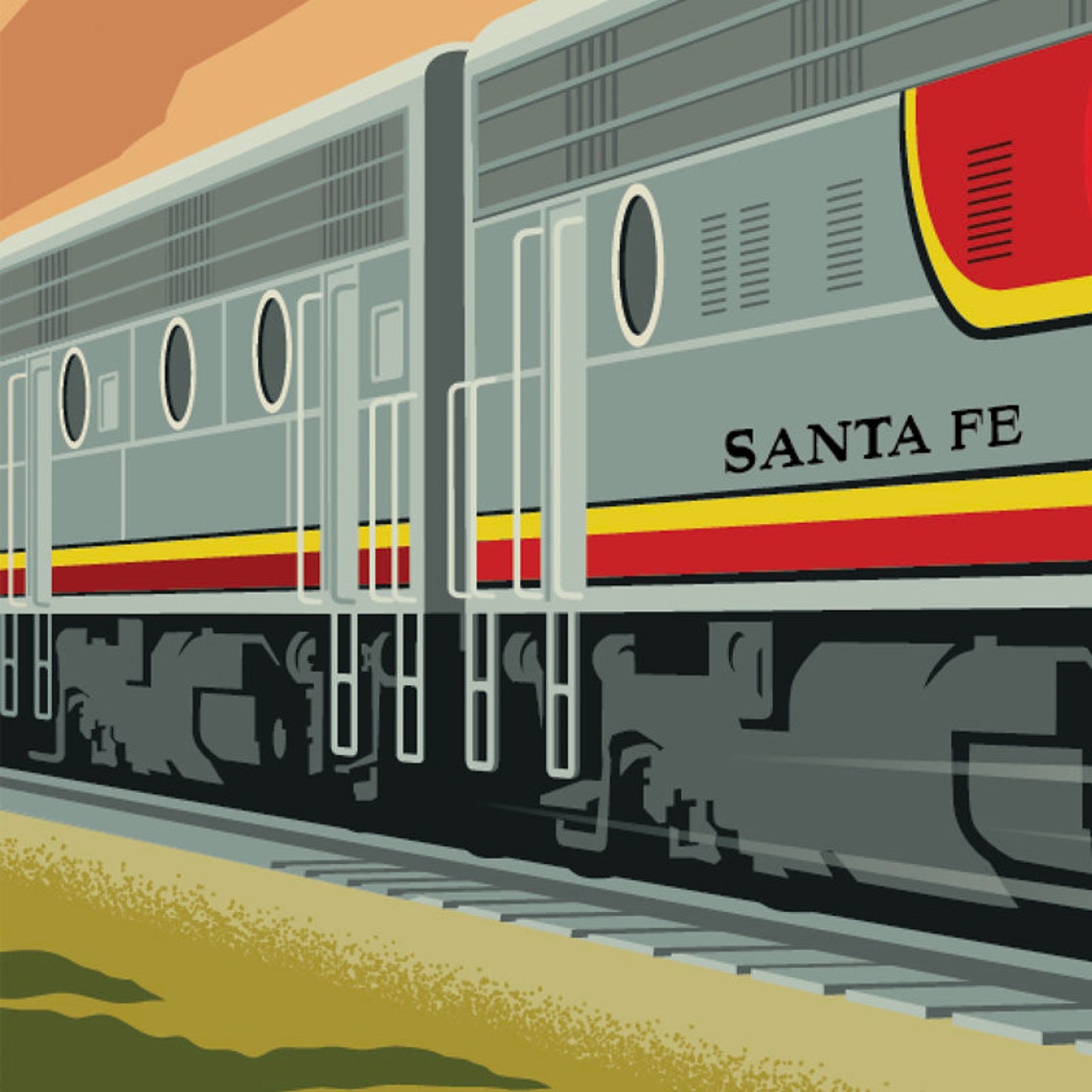 Railroad Train Poster Railroad Train Print Train Wall Art | Etsy