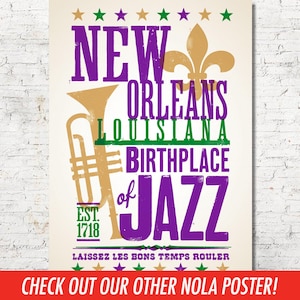 New Orleans Poster, New Orleans Wall Art, New Orleans Art Print, Poster ...