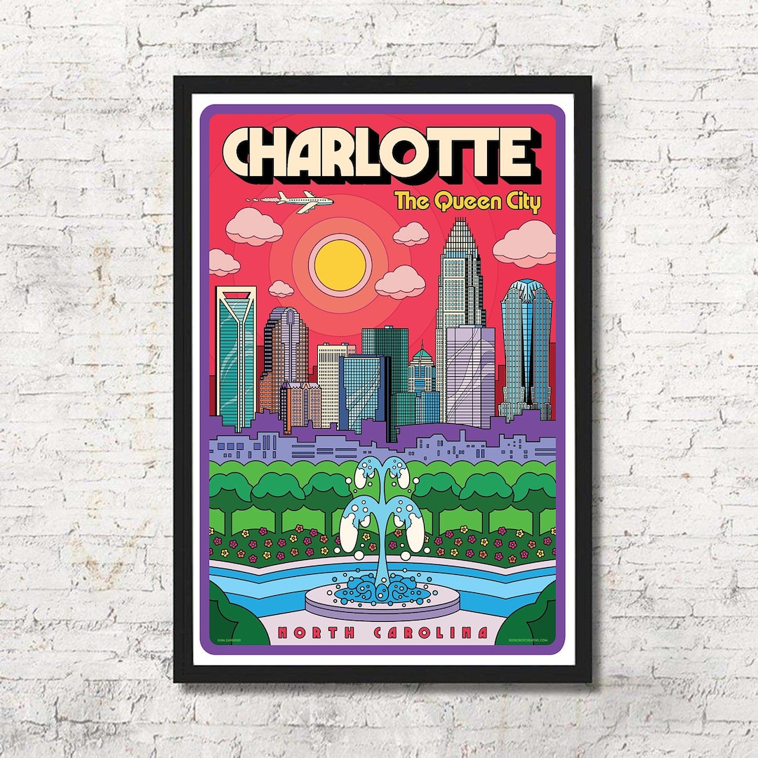 Charlotte Poster, Charlotte Wall Art, Charlotte Art Print, Charlotte ...