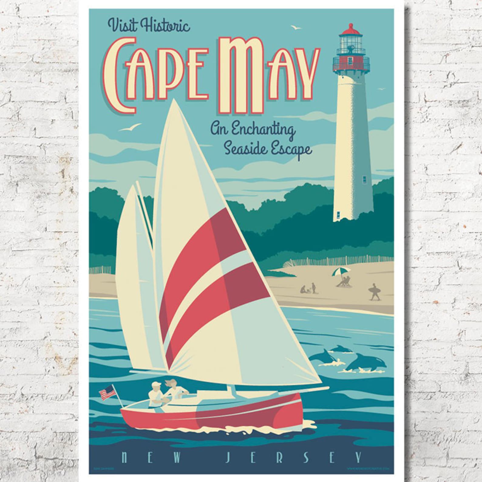 Cape May Poster Cape May Wall Art Cape May Print Cape May - Etsy