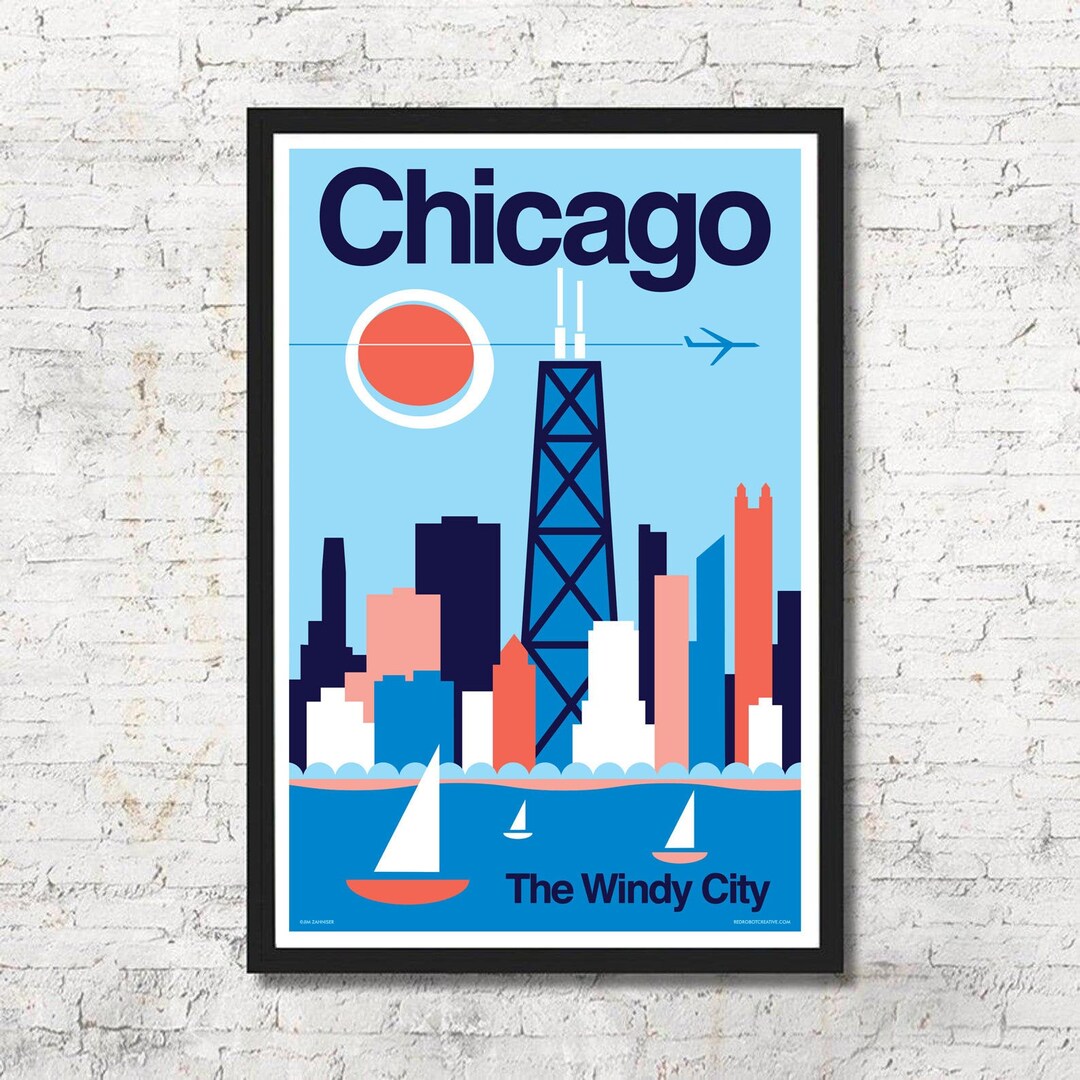 Chicago Poster, Chicago Wall Art, Chicago Print, Chicago Art Print ...