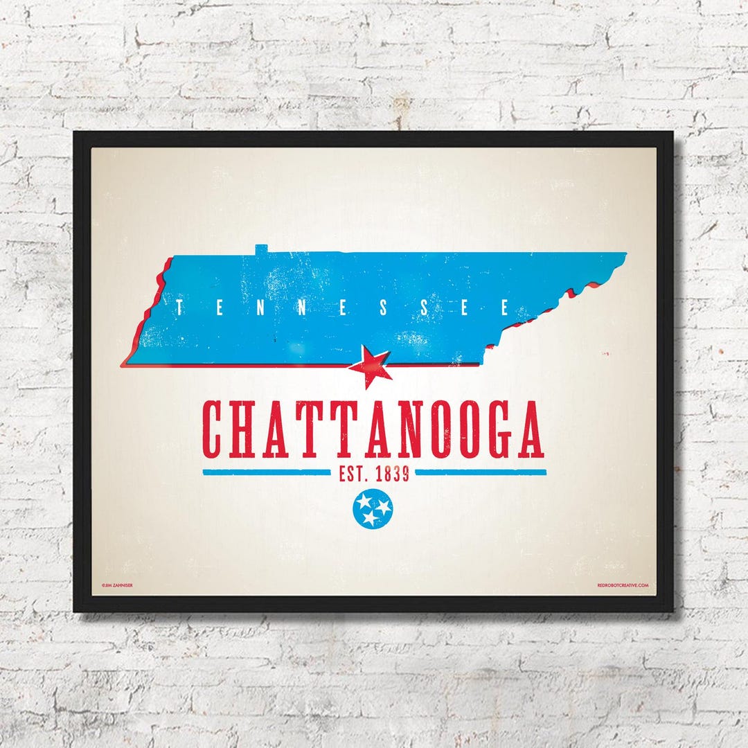 Chattanooga Poster, Chattanooga Wall Art, Chattanooga Print ...