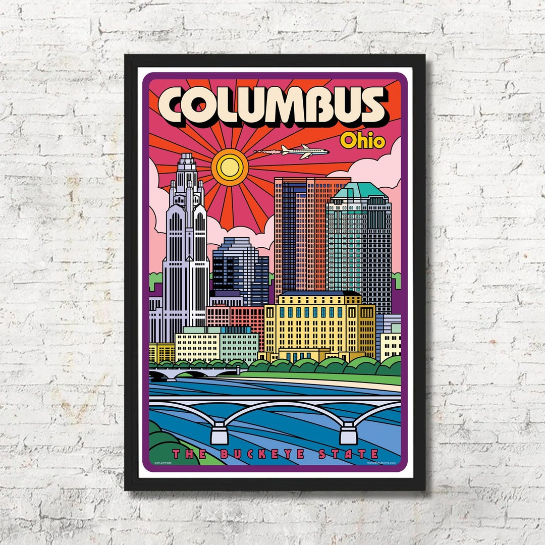 Columbus Poster, Columbus Wall Art, Columbus Art Print, Columbus Poster ...