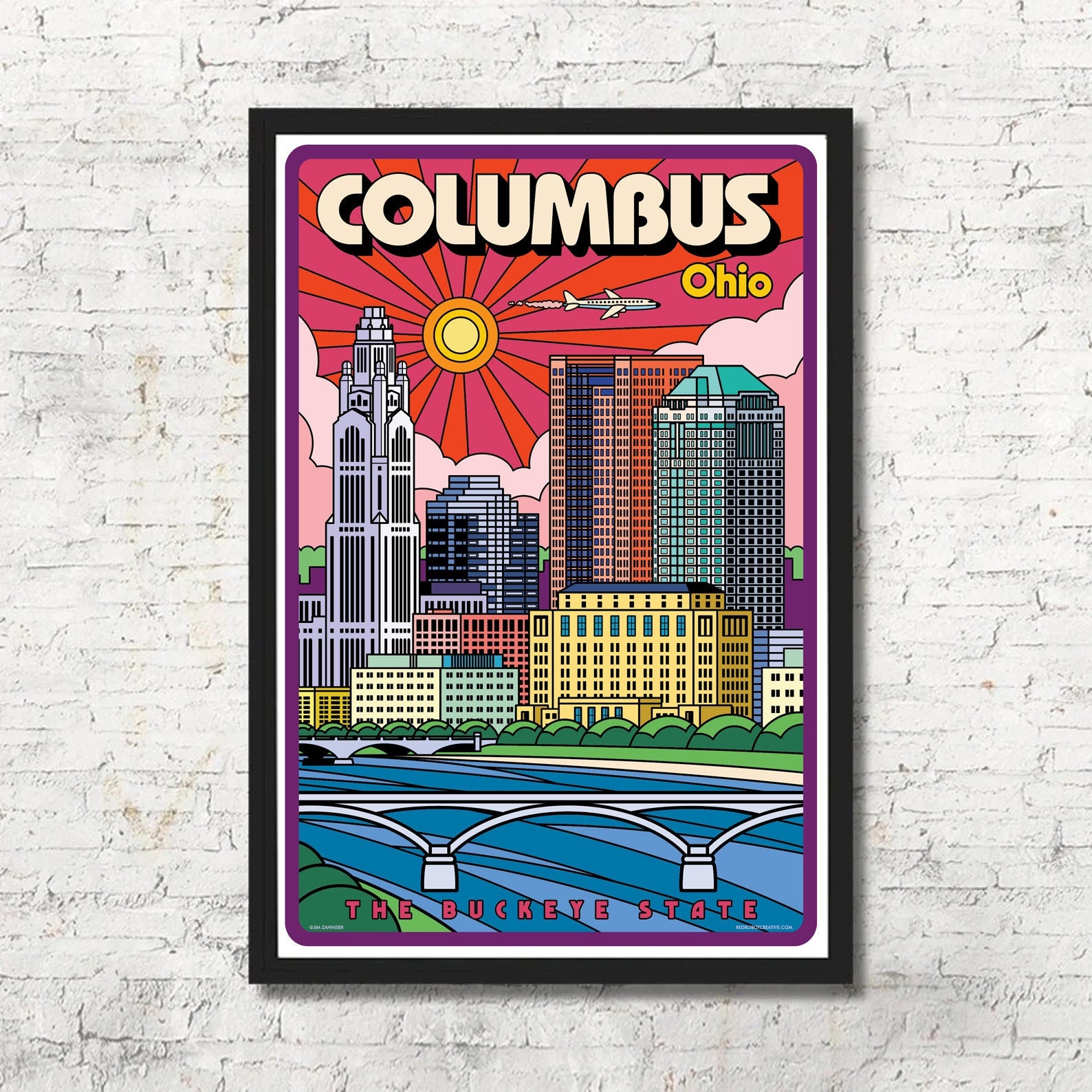 Columbus Poster Columbus Wall Art Columbus Art Print - Etsy