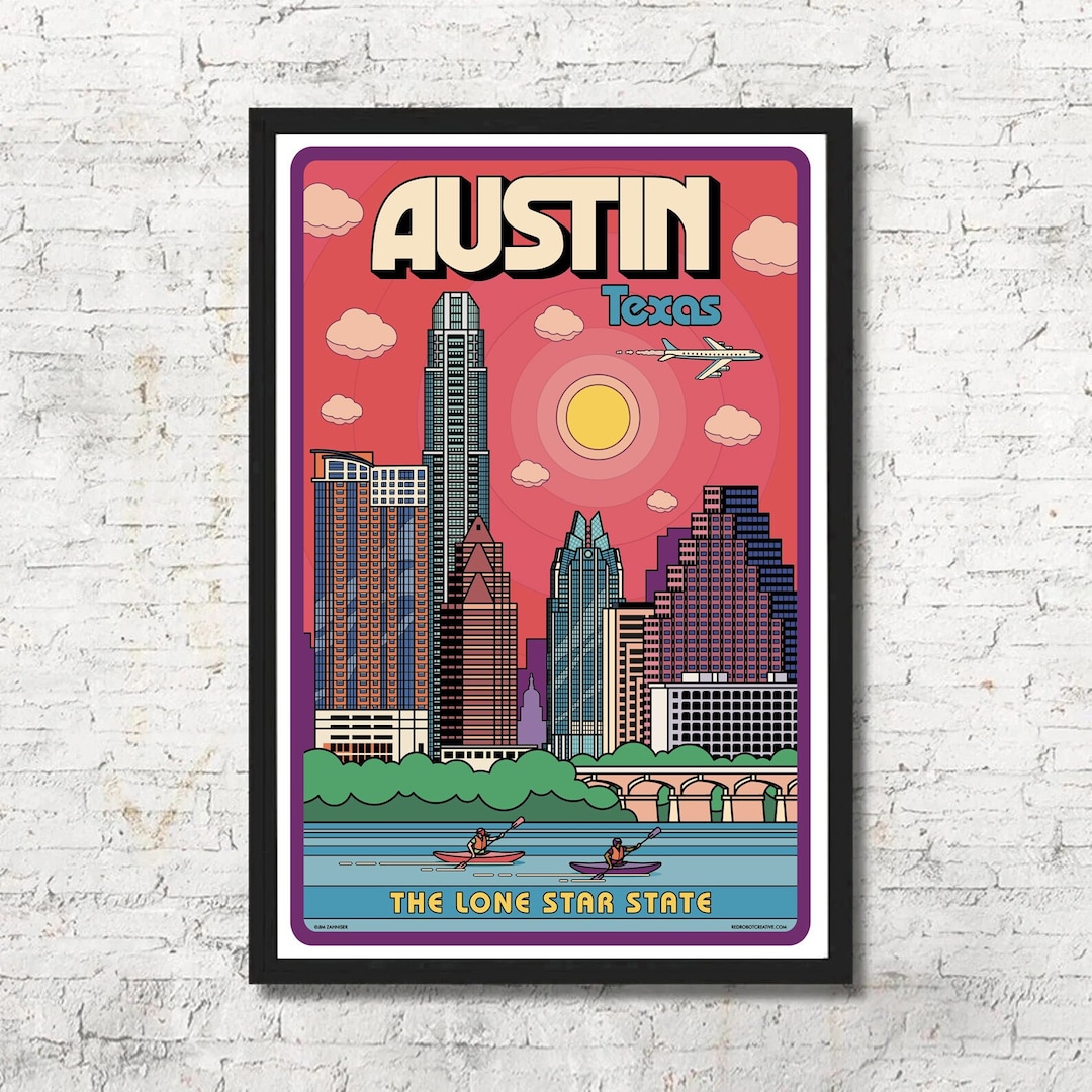 Austin Poster, Austin Wall Art, Austin Art Print, Austin Print, Poster ...