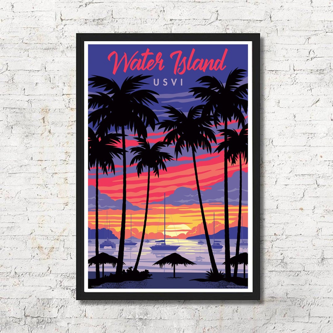 Water Island Poster, Water Island Wall Art, Water Island Art Print ...