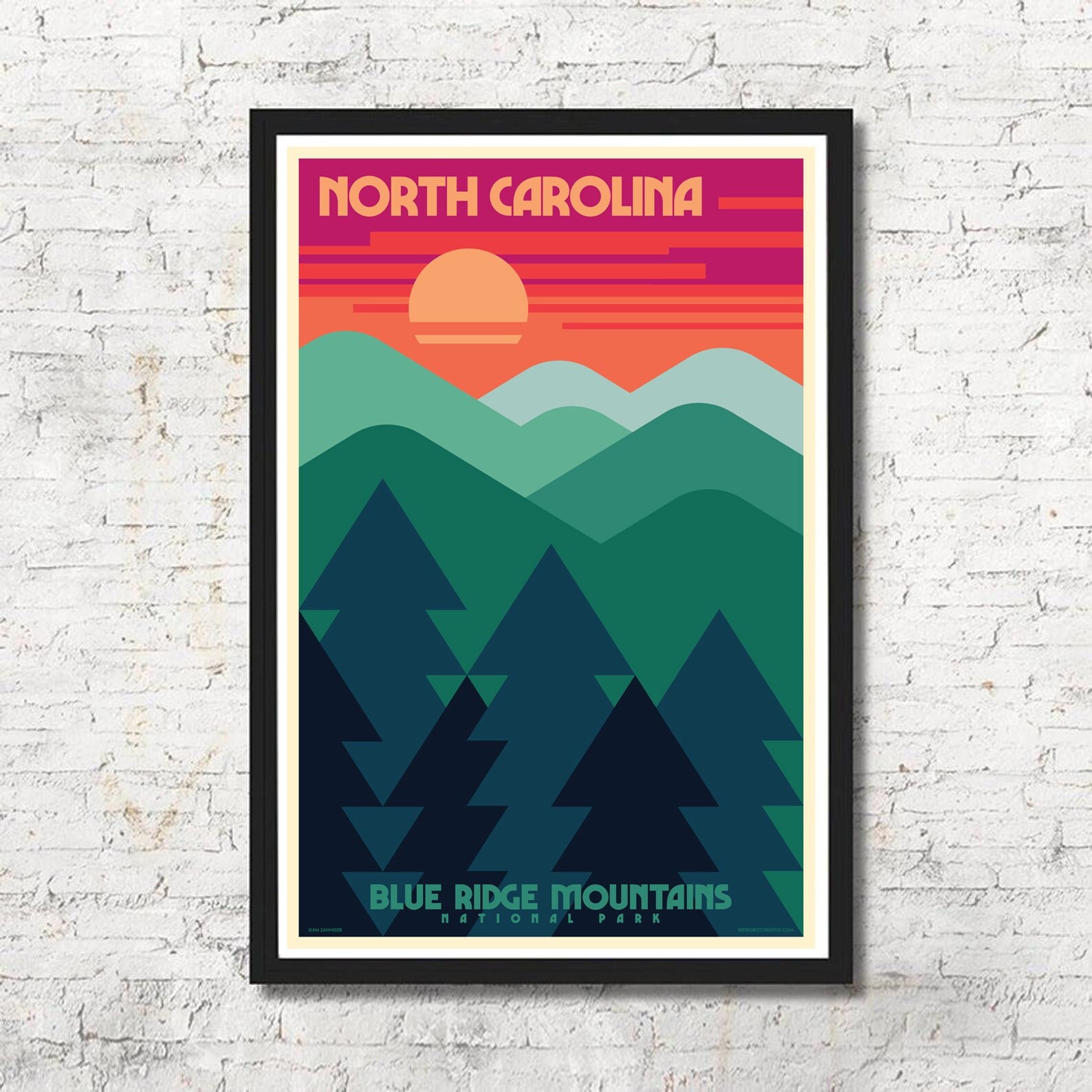 North Carolina Poster North Carolina Wall Art North Carolina - Etsy