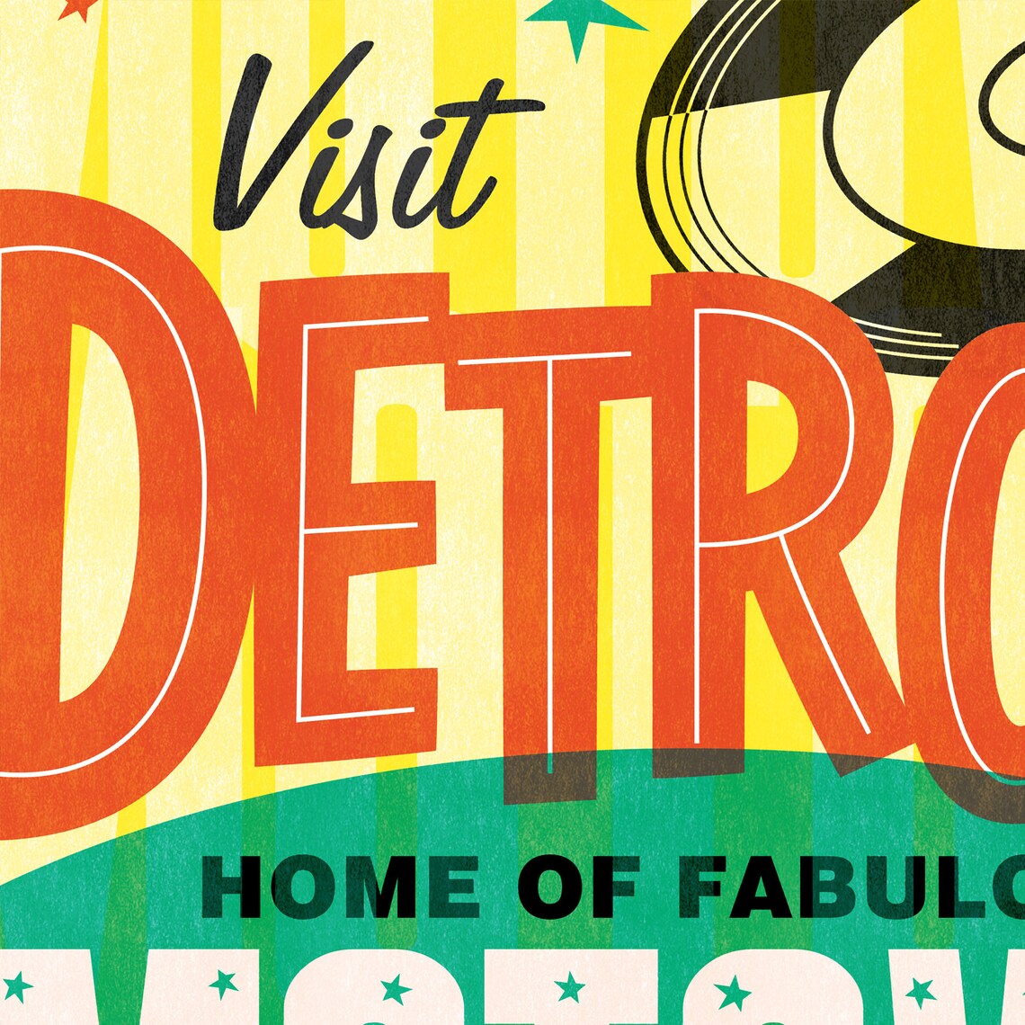 Detroit Poster Detroit Wall Art Detroit Print Detroit Art - Etsy